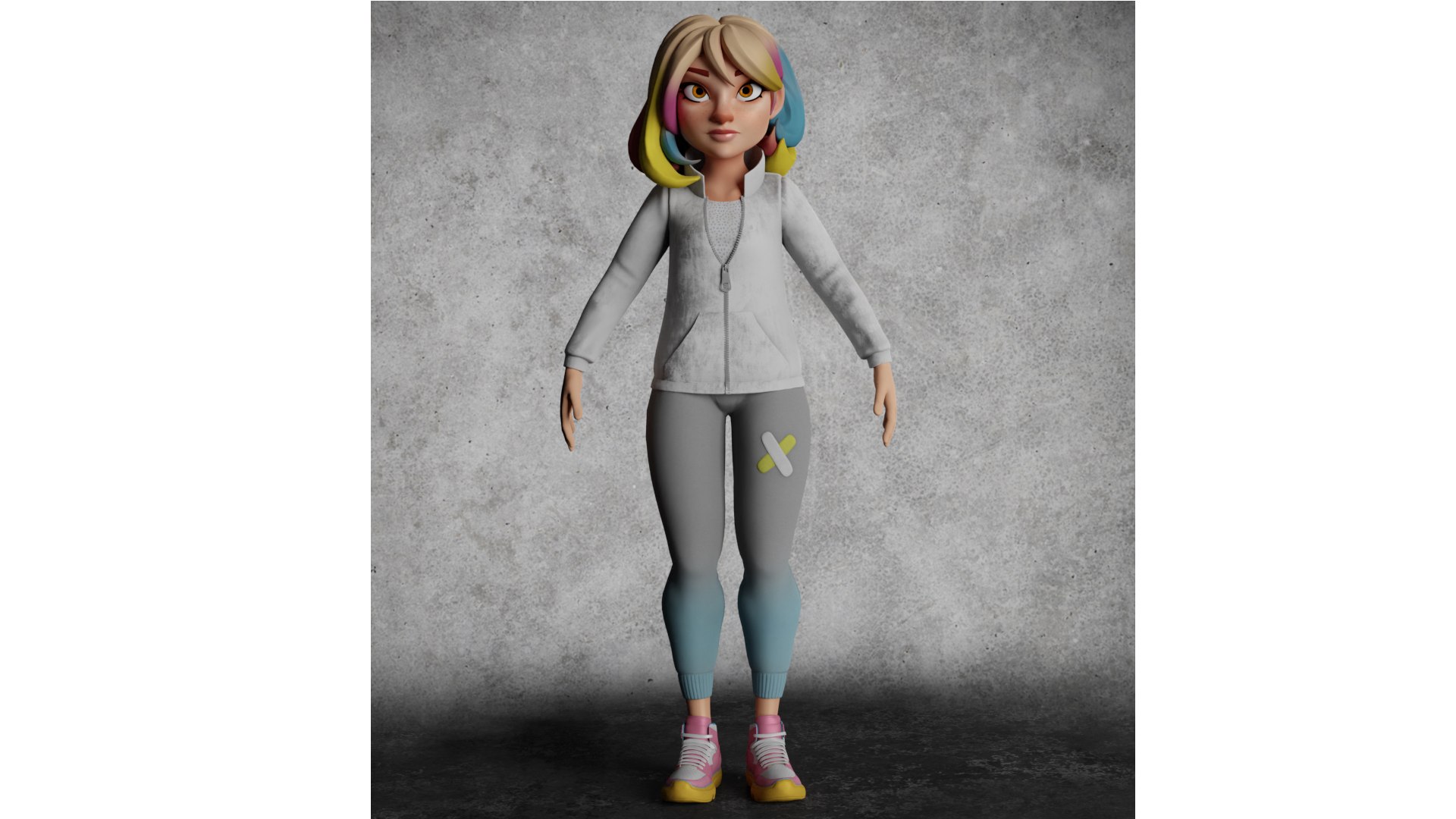 3D Lois Cartoon Girl Not Rigged - TurboSquid 2155640