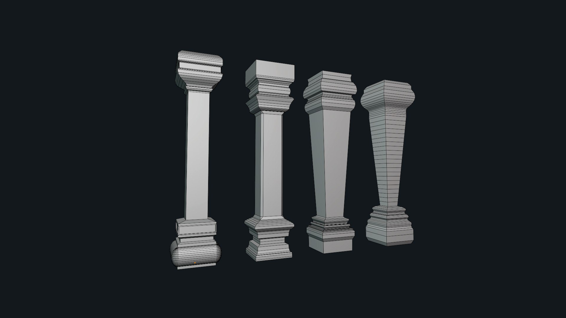 Random Columns 3D Model - TurboSquid 2007573