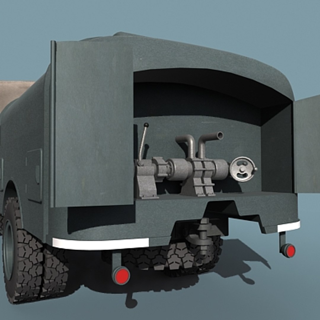 3dsmax V-2 Rocket Support Vehicle