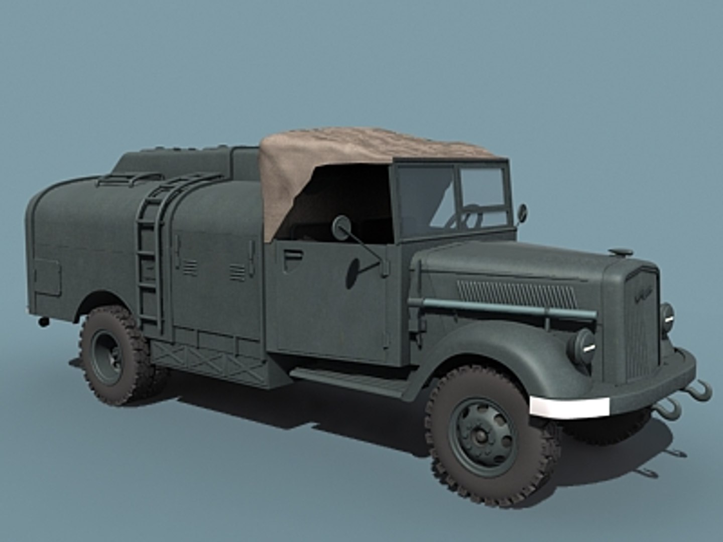 3dsmax V-2 Rocket Support Vehicle