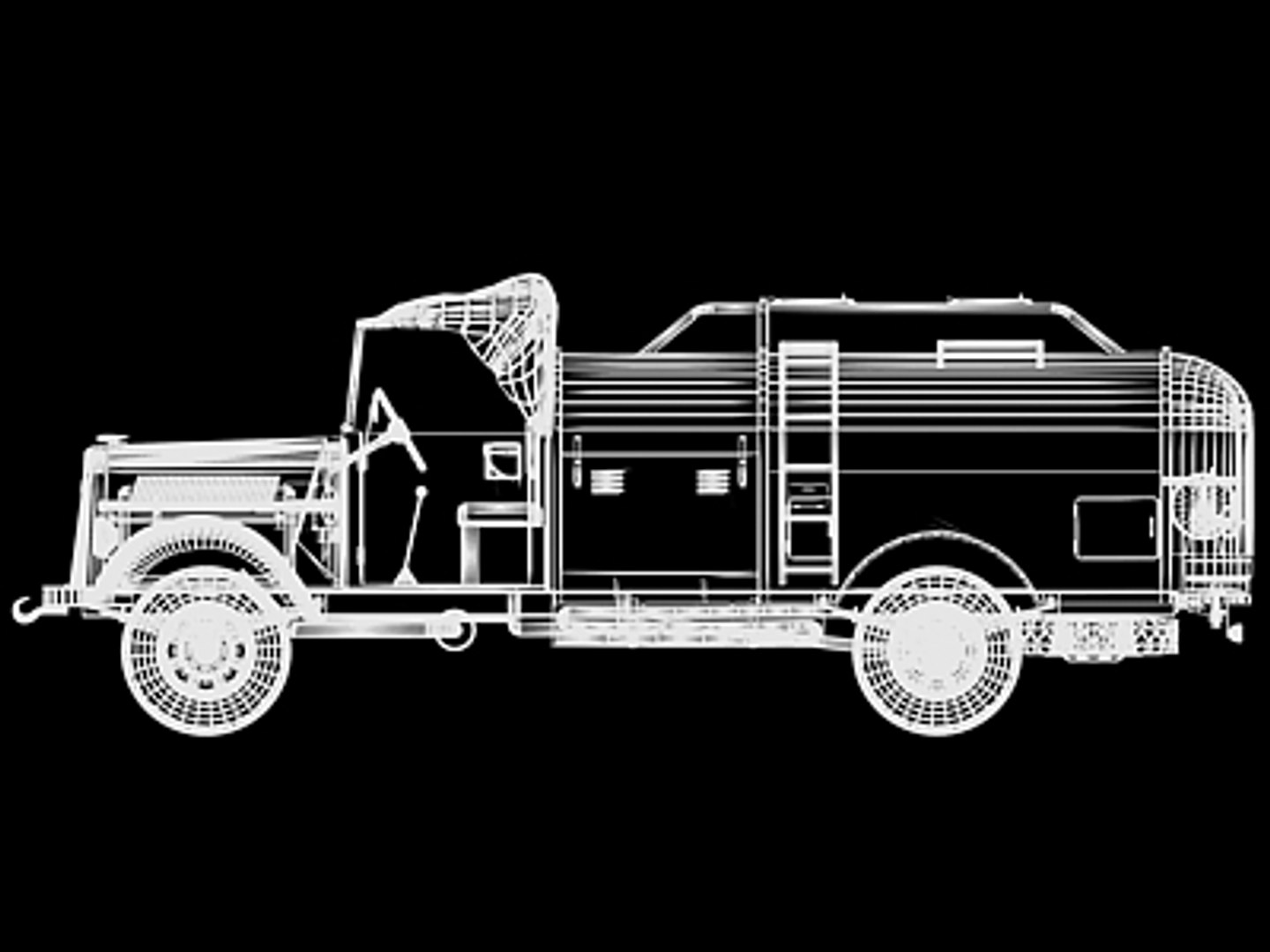 3dsmax V-2 Rocket Support Vehicle