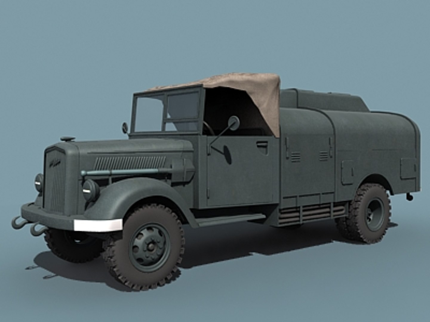 3dsmax V-2 Rocket Support Vehicle