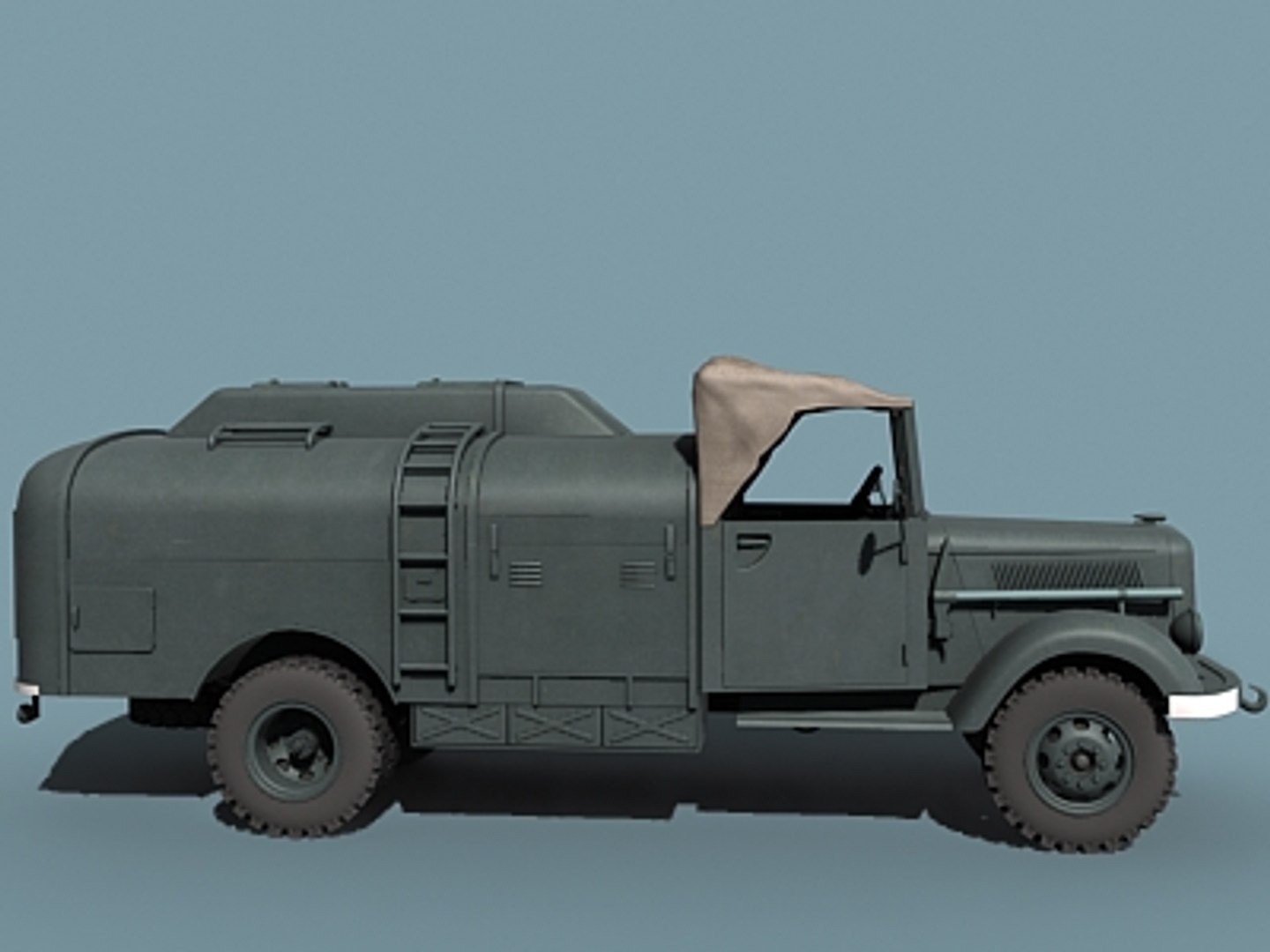 3dsmax V-2 Rocket Support Vehicle