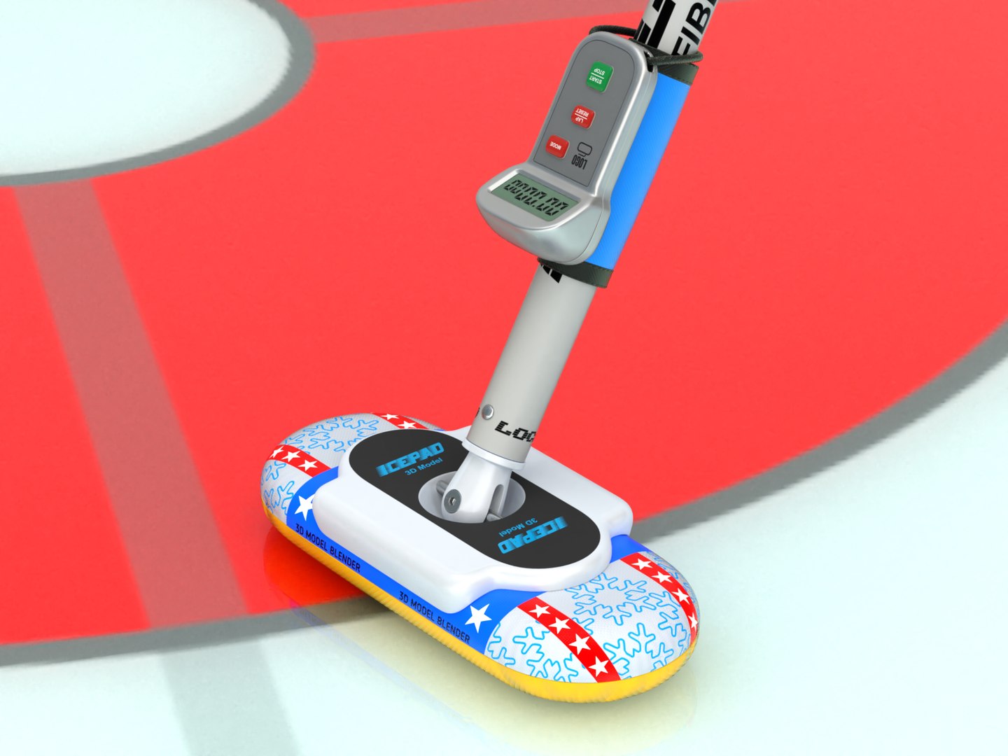3D Curling Set Broom Model - TurboSquid 1378876
