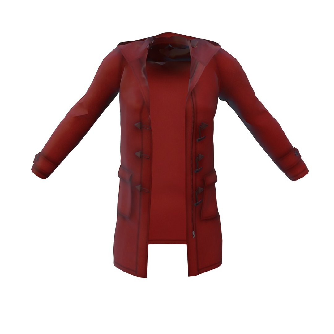 Female Duffle Coat 3D Model 3D Model - TurboSquid 2302809