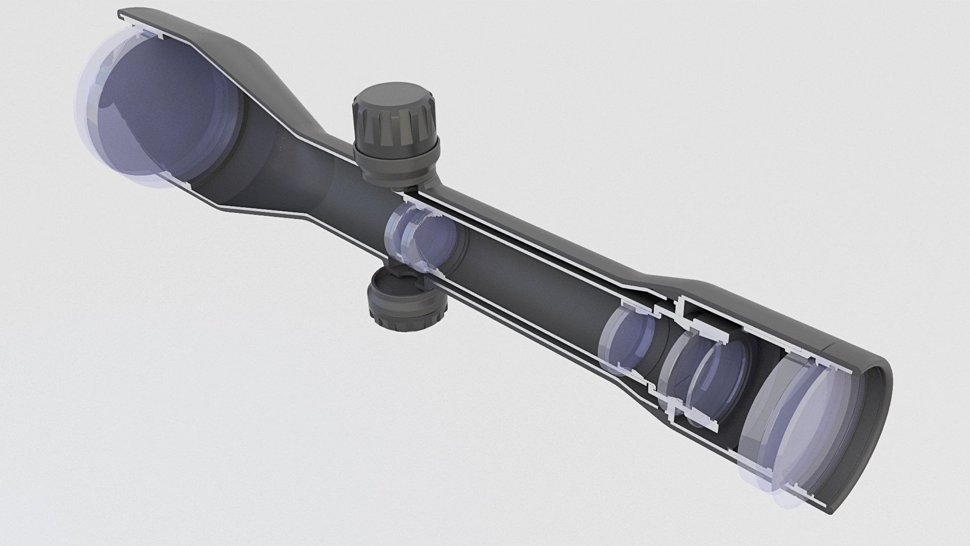 Telescope scope 3D model - TurboSquid 1529481