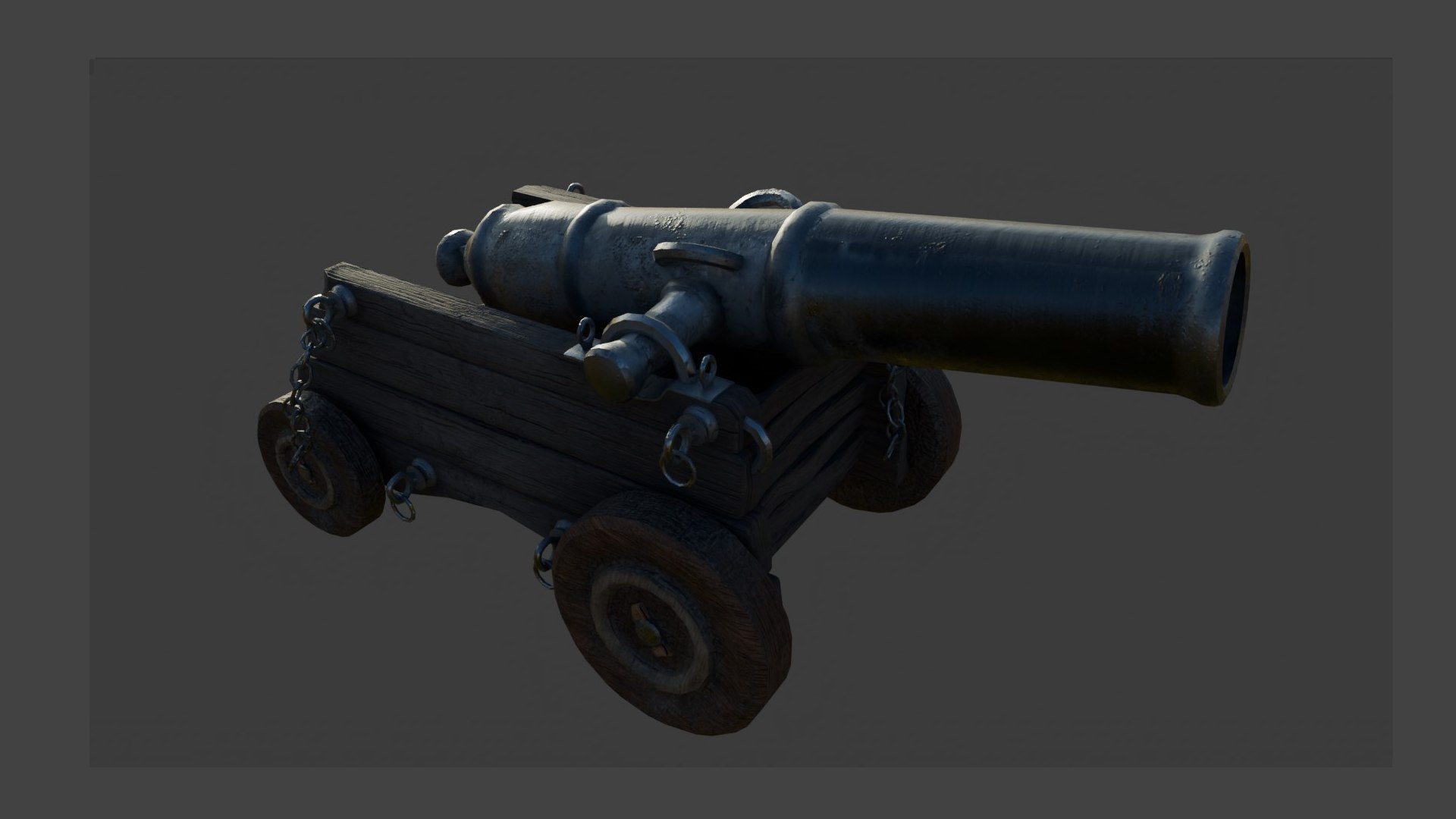 3D Ship Cannon Model - TurboSquid 2246071