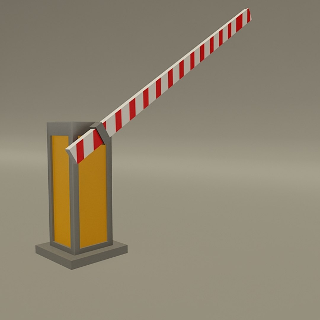 single security barrier 3d model