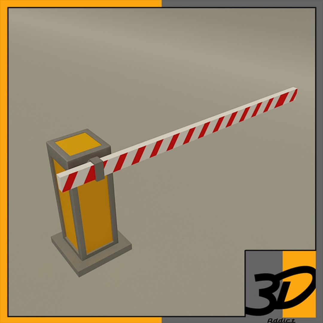 single security barrier 3d model