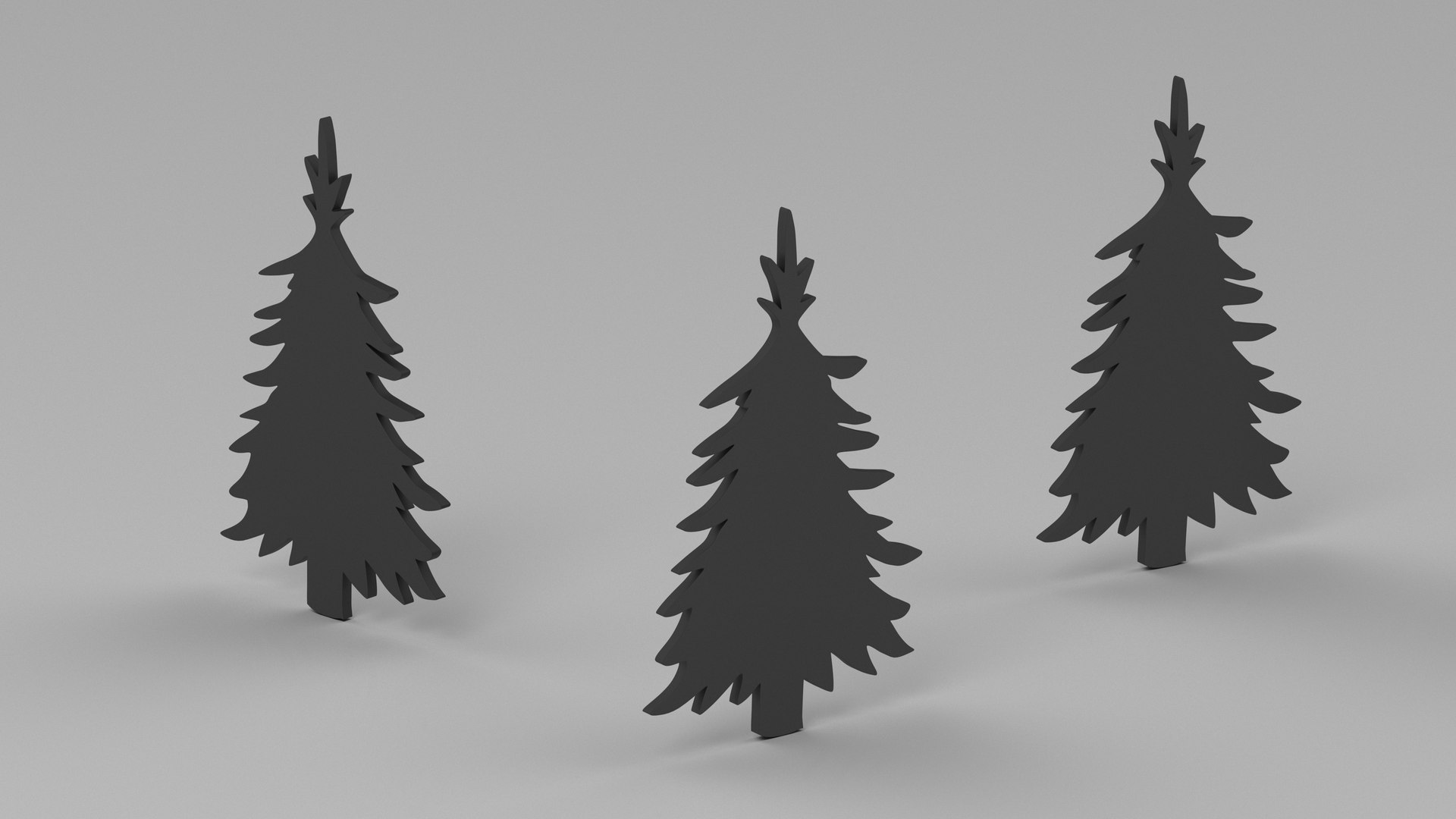 Fur Tree Silhouette 3D Model - TurboSquid 2225201