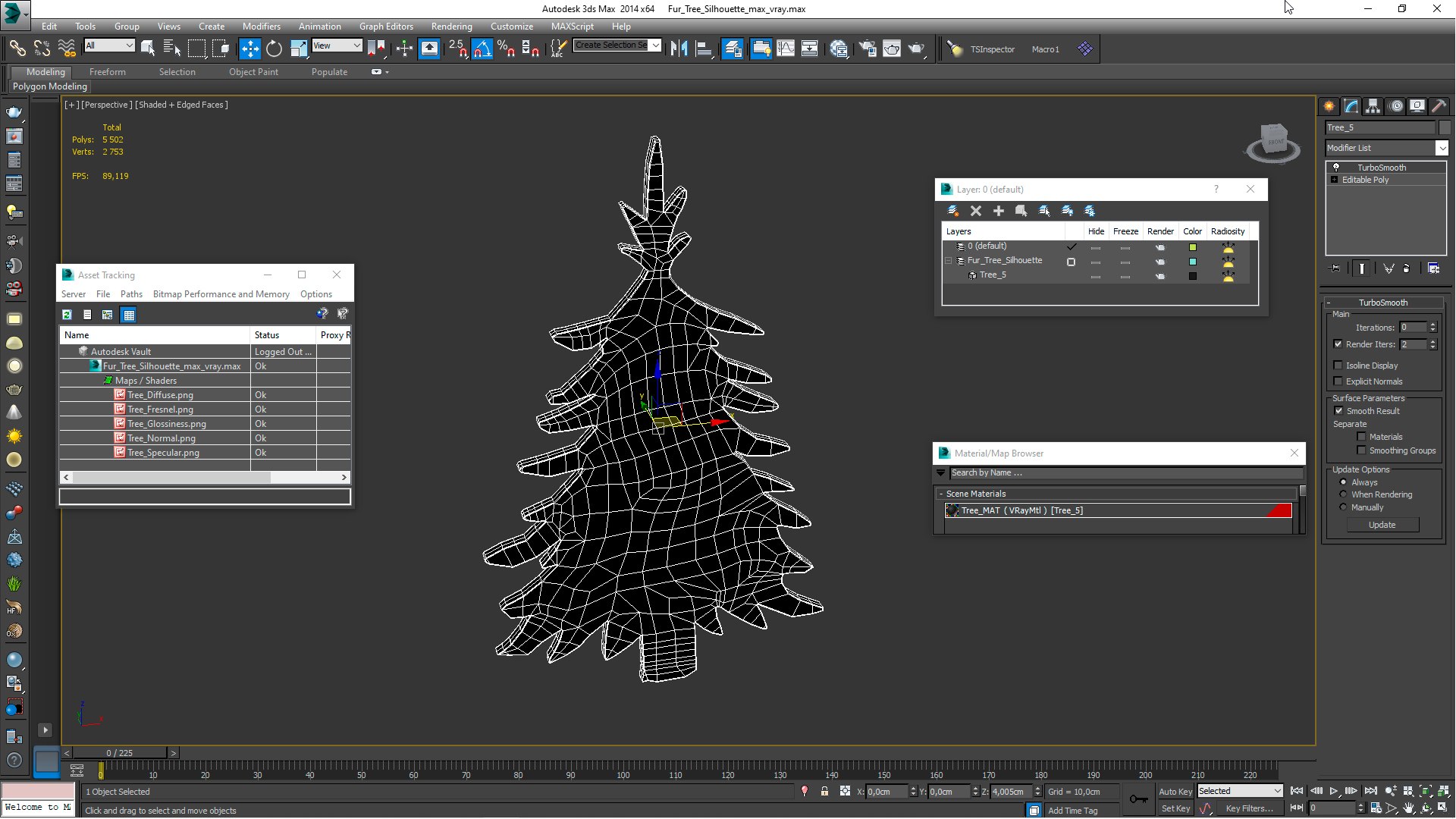 Fur Tree Silhouette 3D Model - TurboSquid 2225201
