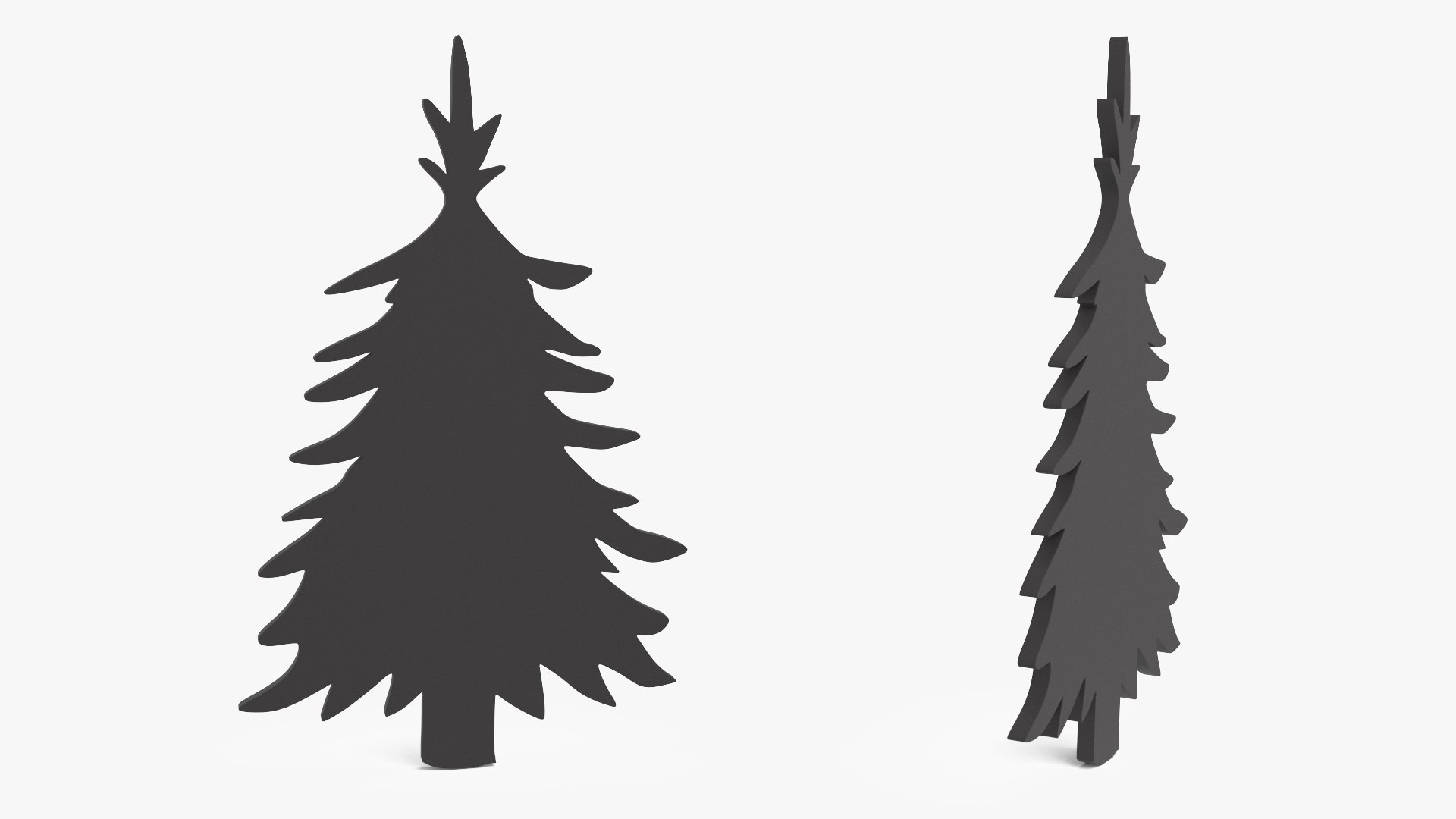 Fur Tree Silhouette 3D Model - TurboSquid 2225201