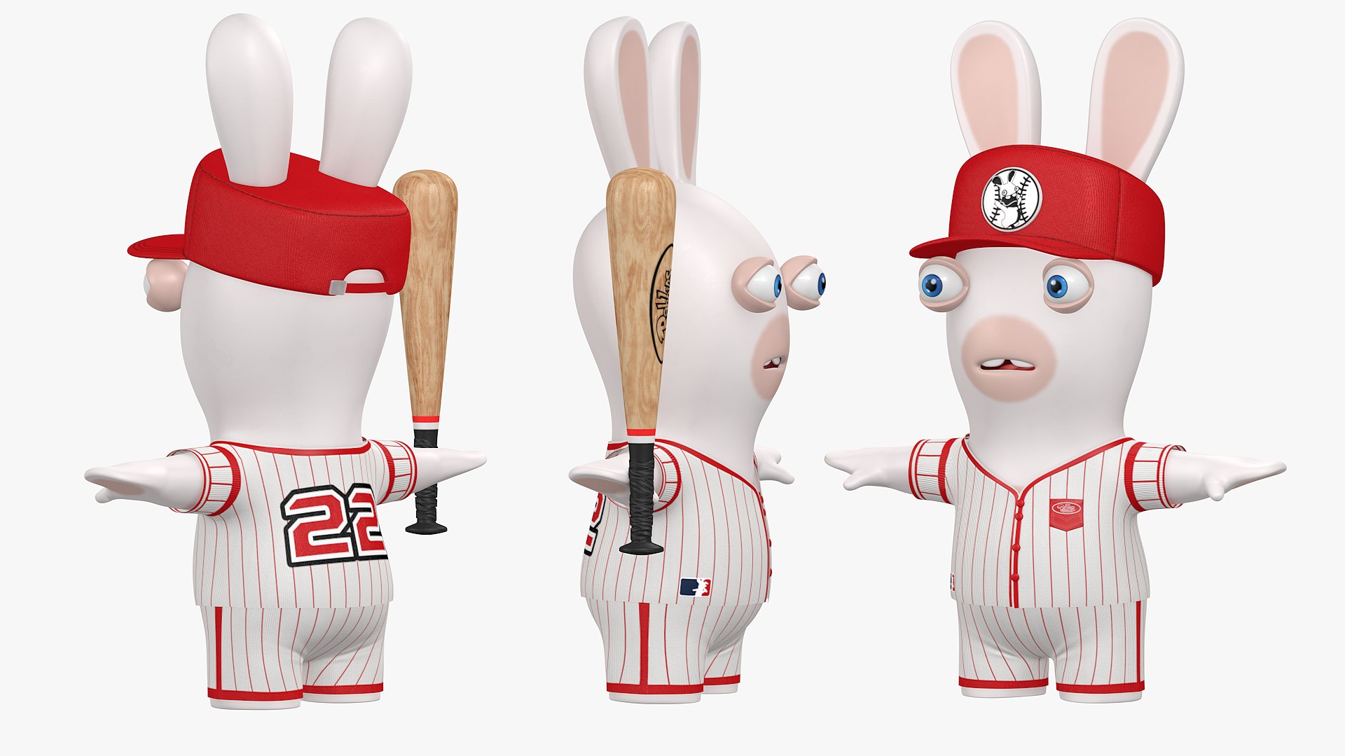 3D Raving Rabbids Baseball Player Character 8K - TurboSquid 1872525