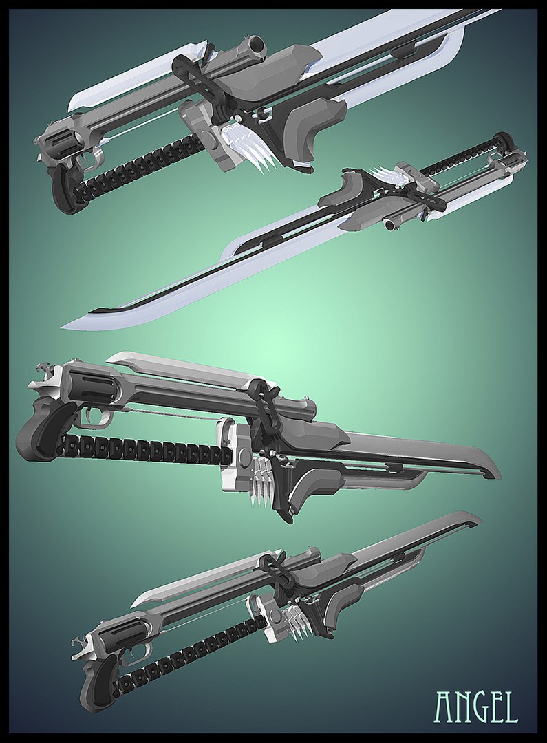 3ds Max Angel Sword