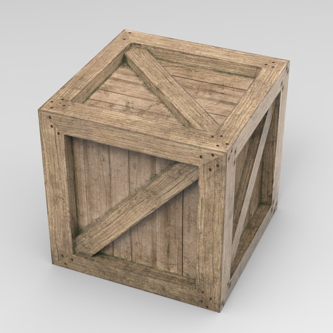 Wooden Box Crate Low-poly 3D Model - TurboSquid 2021828