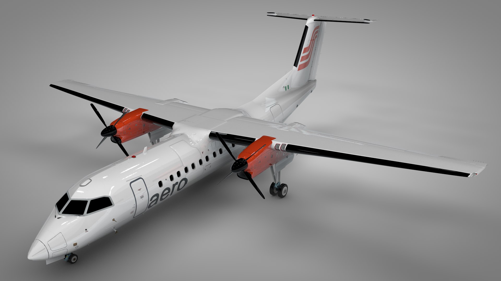 3D Aero Contractors Bombardier De Havilland Canada DHC-8 Q300 Dash 8 ...