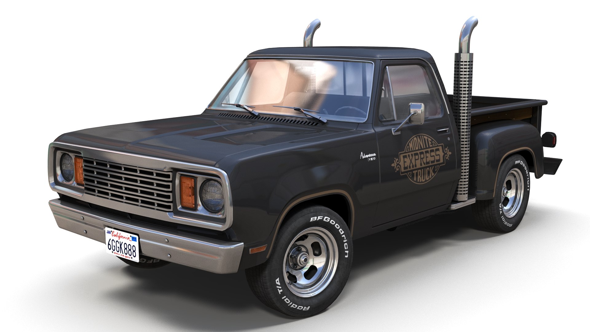 1976 Dodge Midnite Express Truck 3D Model - TurboSquid 2069796