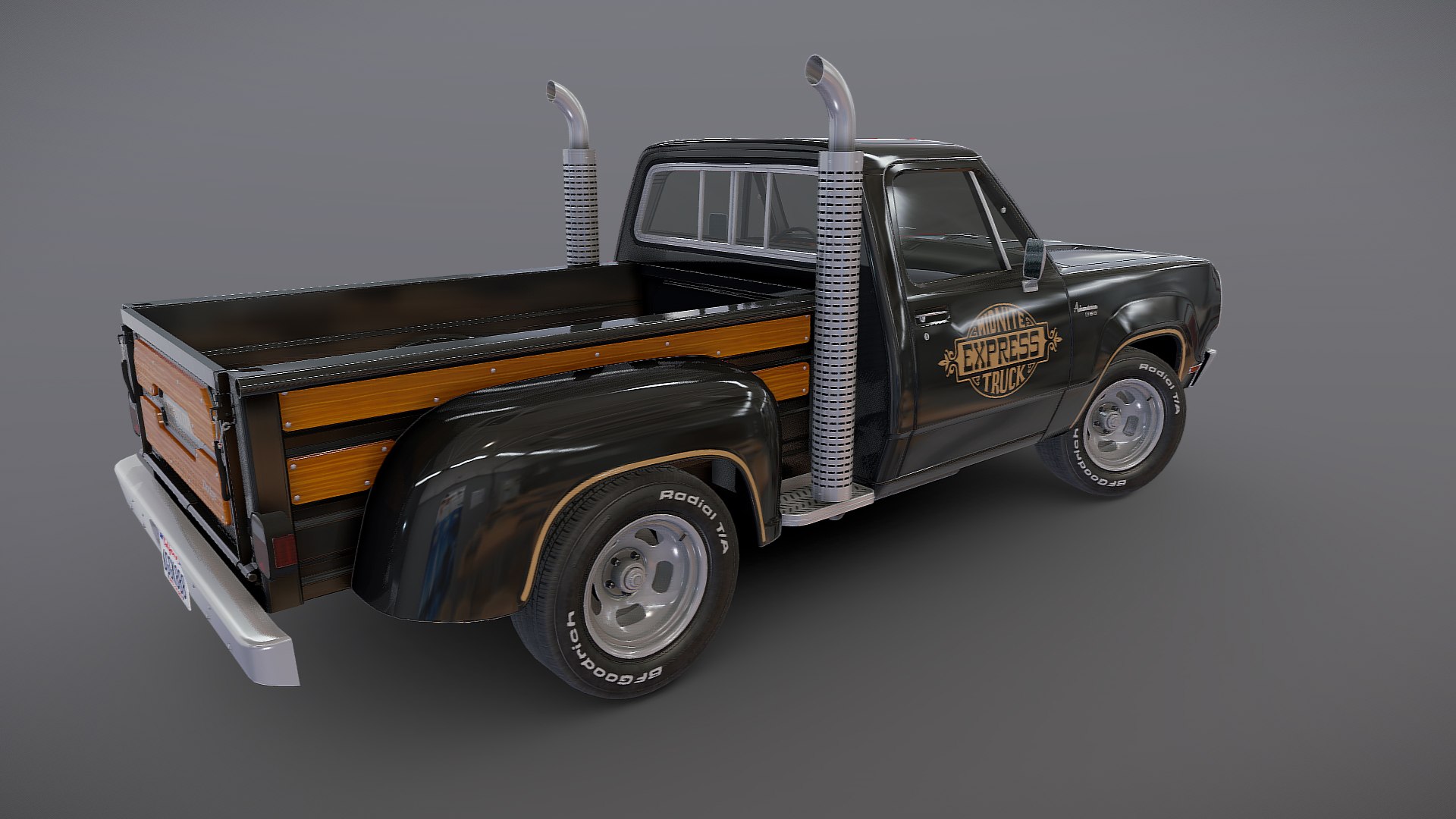 1976 Dodge Midnite Express truck 3D model - TurboSquid 2069796