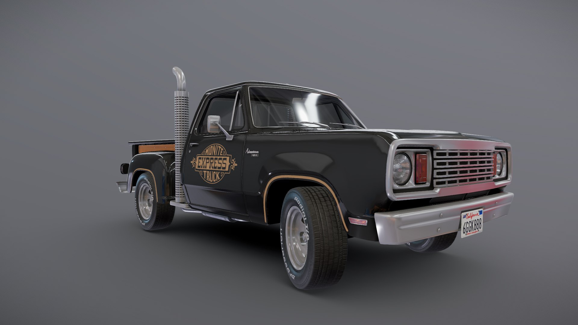 1976 Dodge Midnite Express truck 3D model - TurboSquid 2069796