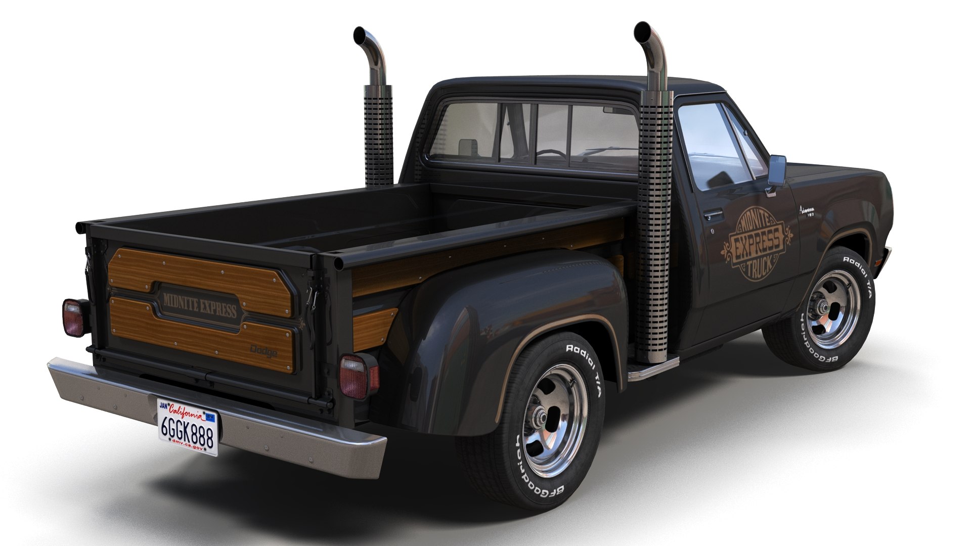 1976 Dodge Midnite Express Truck 3D Model - TurboSquid 2069796