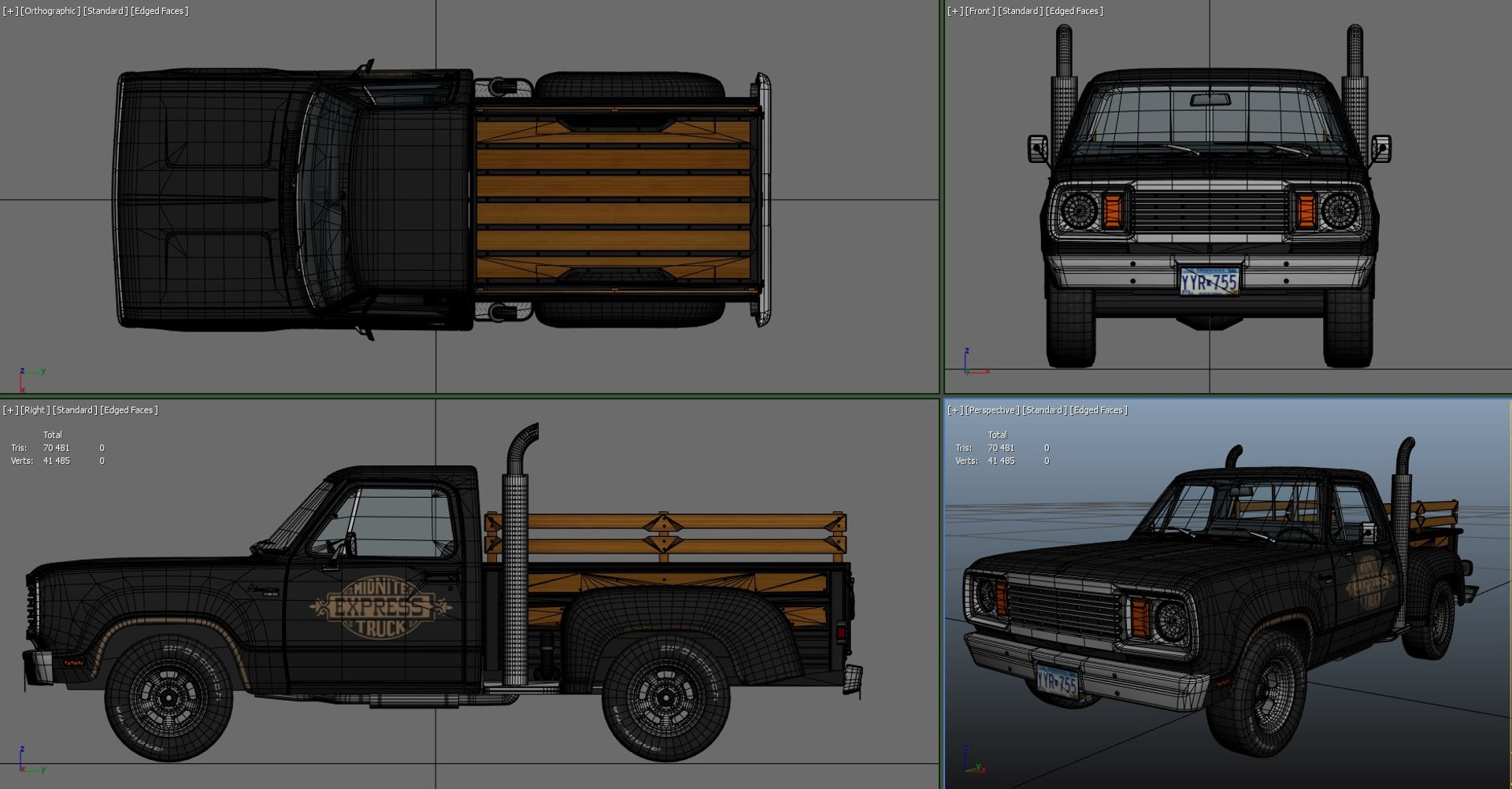 1976 Dodge Midnite Express truck 3D model - TurboSquid 2069796