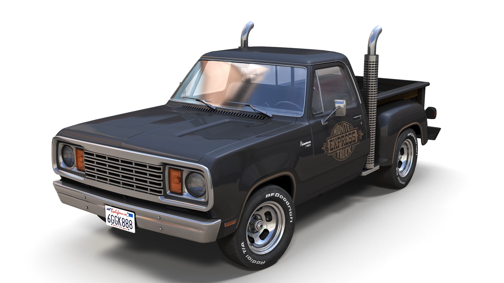 1976 Dodge Midnite Express truck 3D model - TurboSquid 2069796