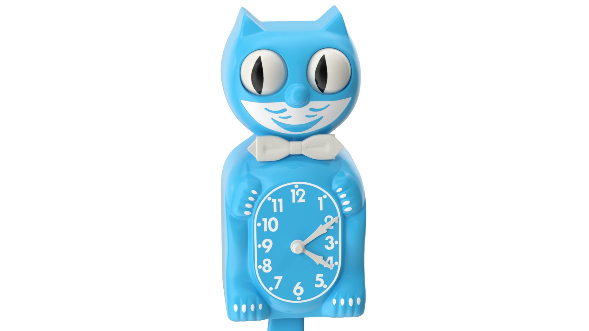 3D Vintage Wall Clock Blue Cat Rigged - TurboSquid 2071669