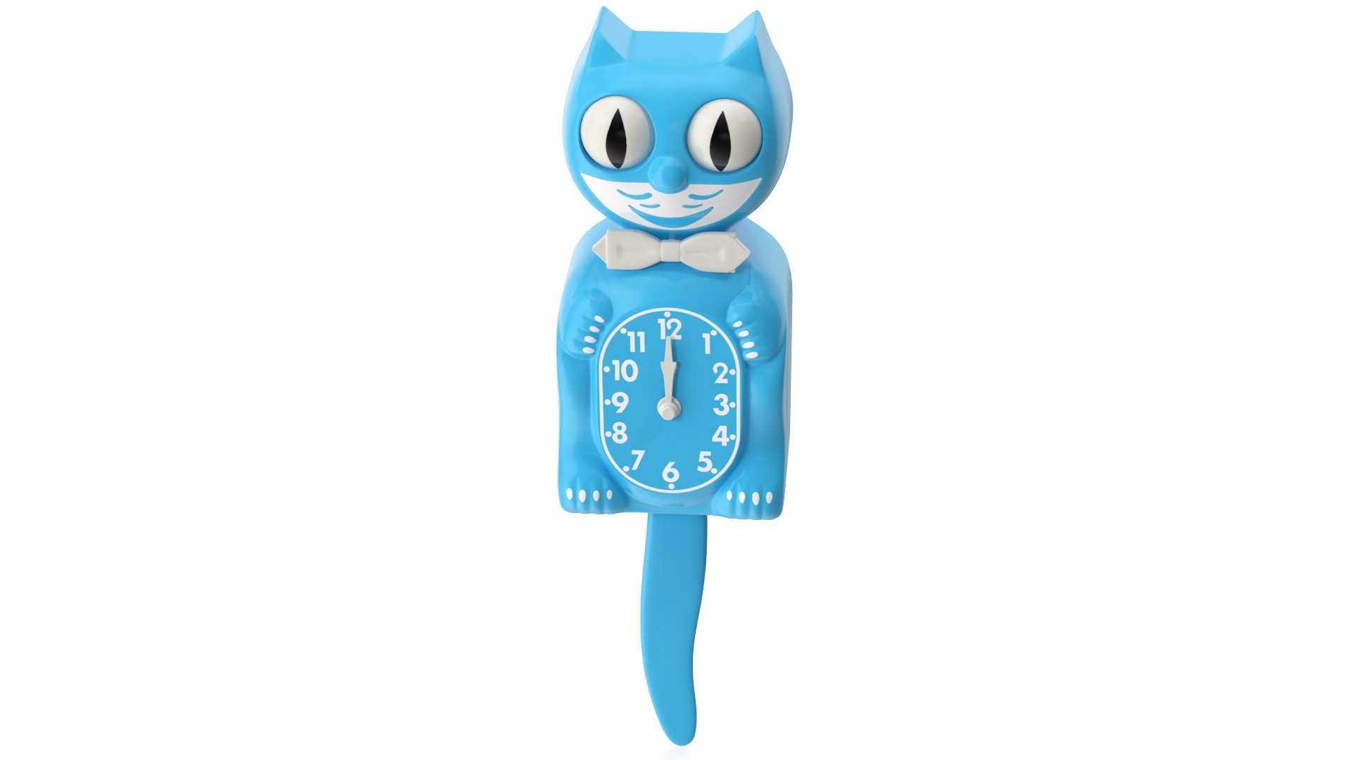 3D Vintage Wall Clock Blue Cat Rigged - TurboSquid 2071669