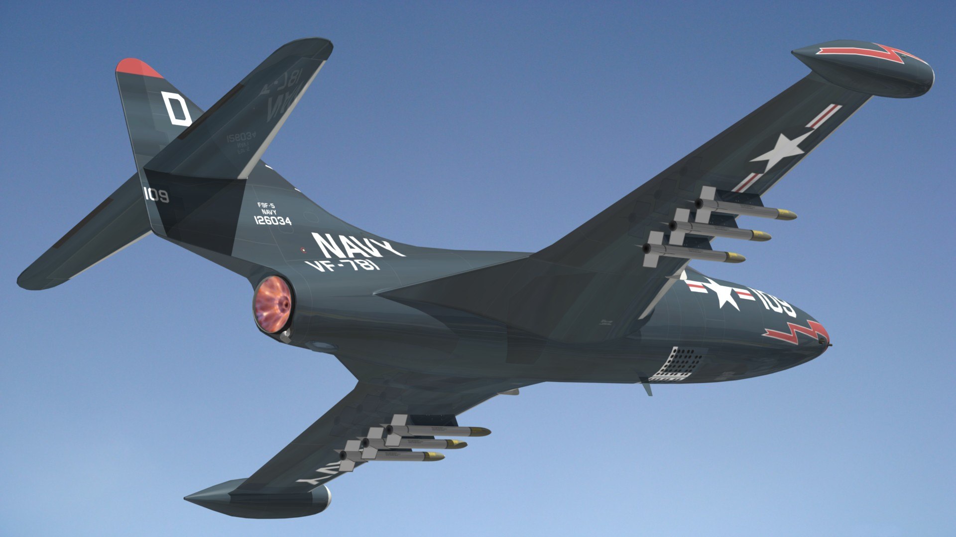 Grumman F9F Panther 3D Model - TurboSquid 2029112