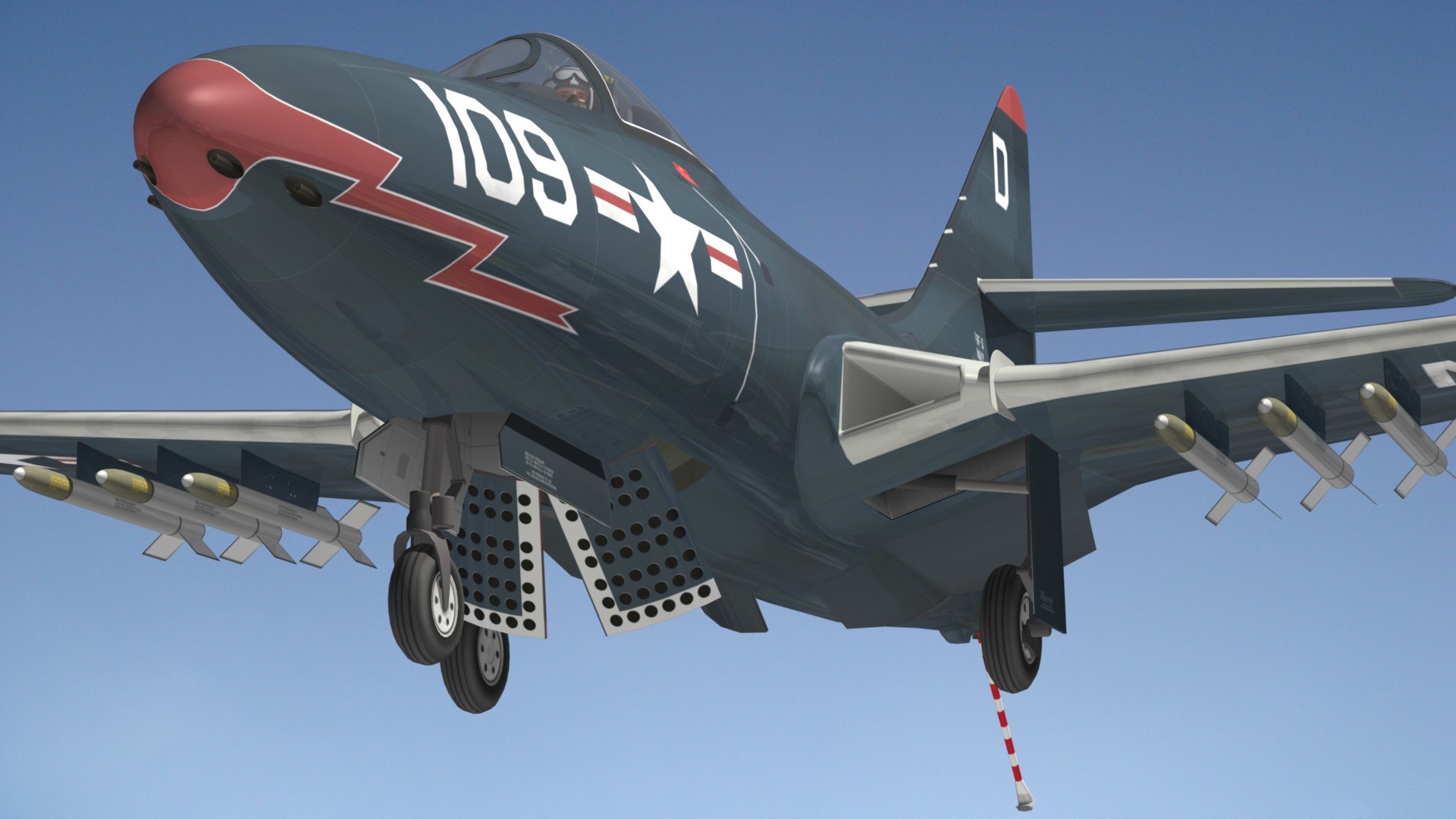 Grumman F9F Panther 3D Model - TurboSquid 2029112