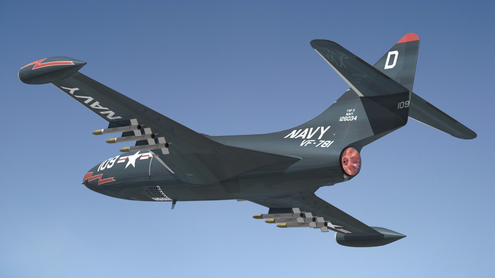 Grumman F9F Panther 3D Model - TurboSquid 2029112