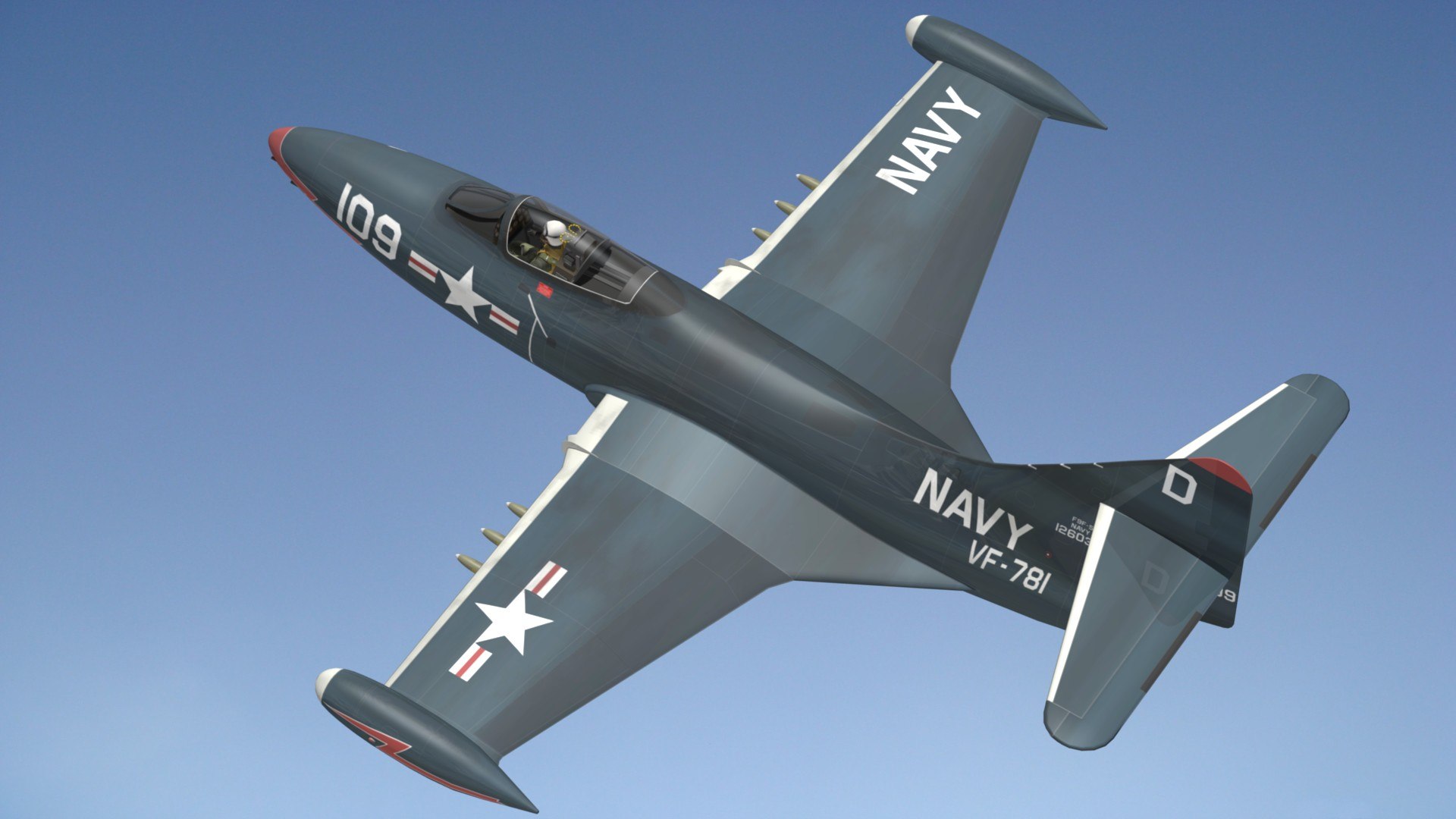 Grumman F9F Panther 3D Model - TurboSquid 2029112