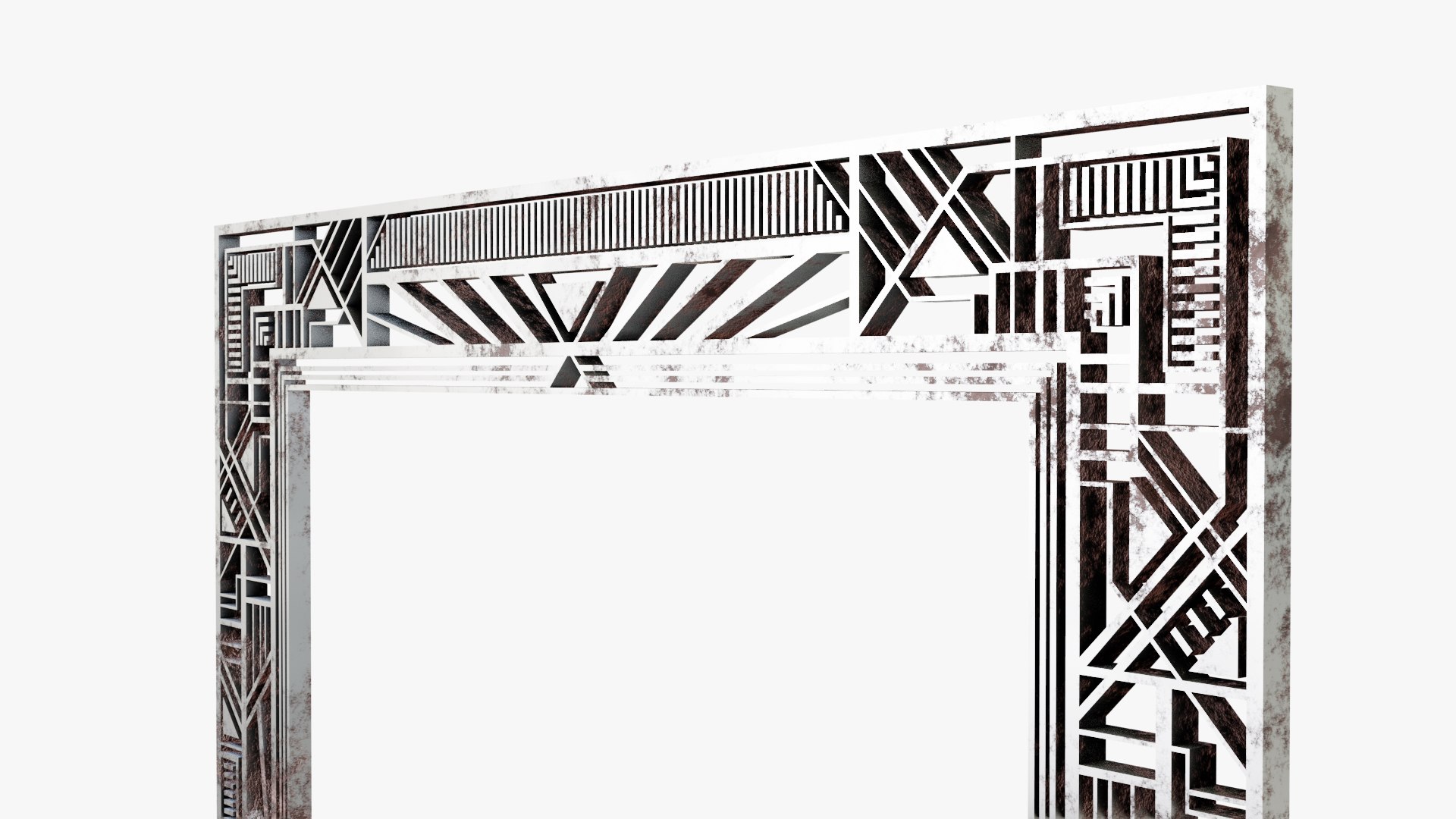 Rectangular Art Deco Framework 3D Model - TurboSquid 2252314