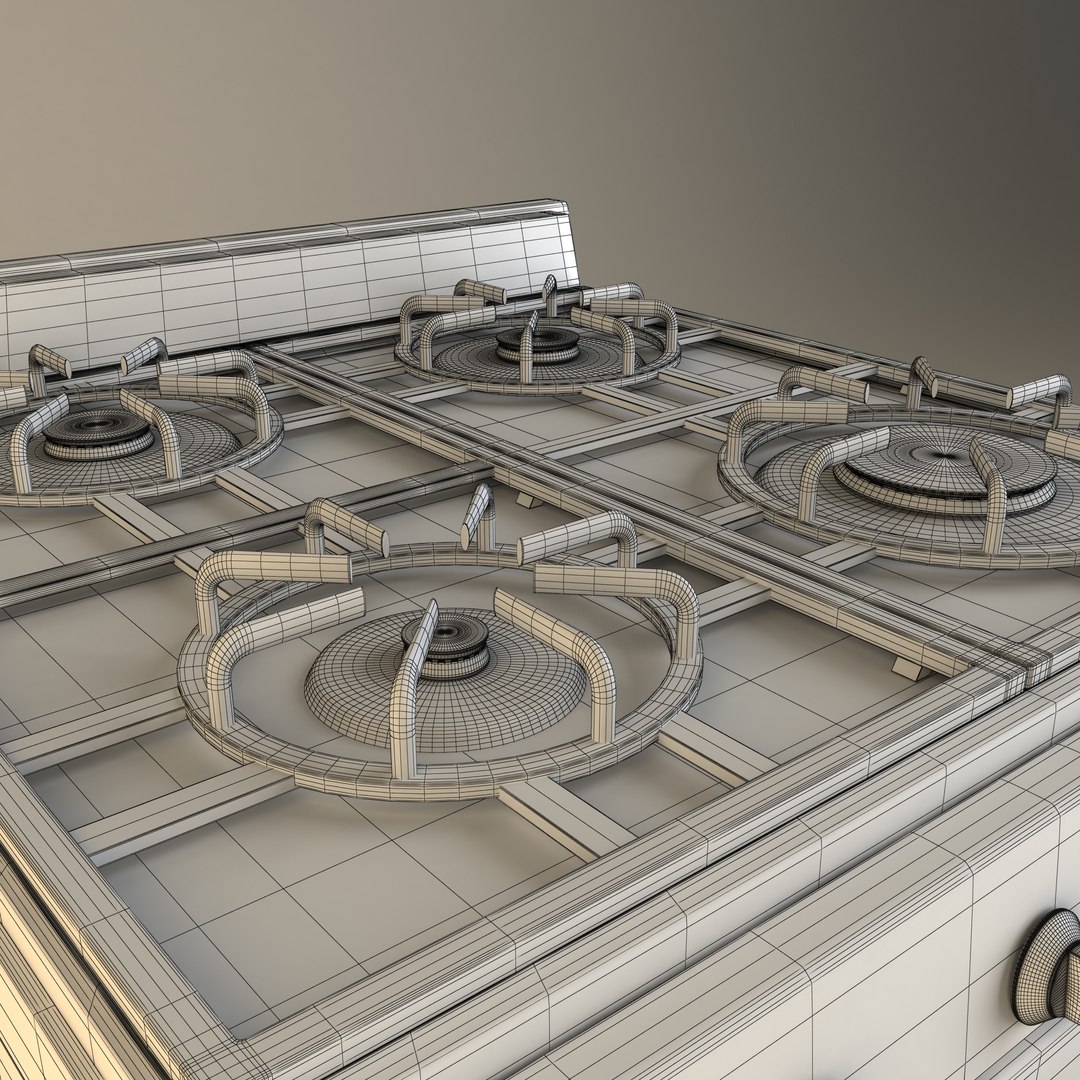 kitchen range 3d max