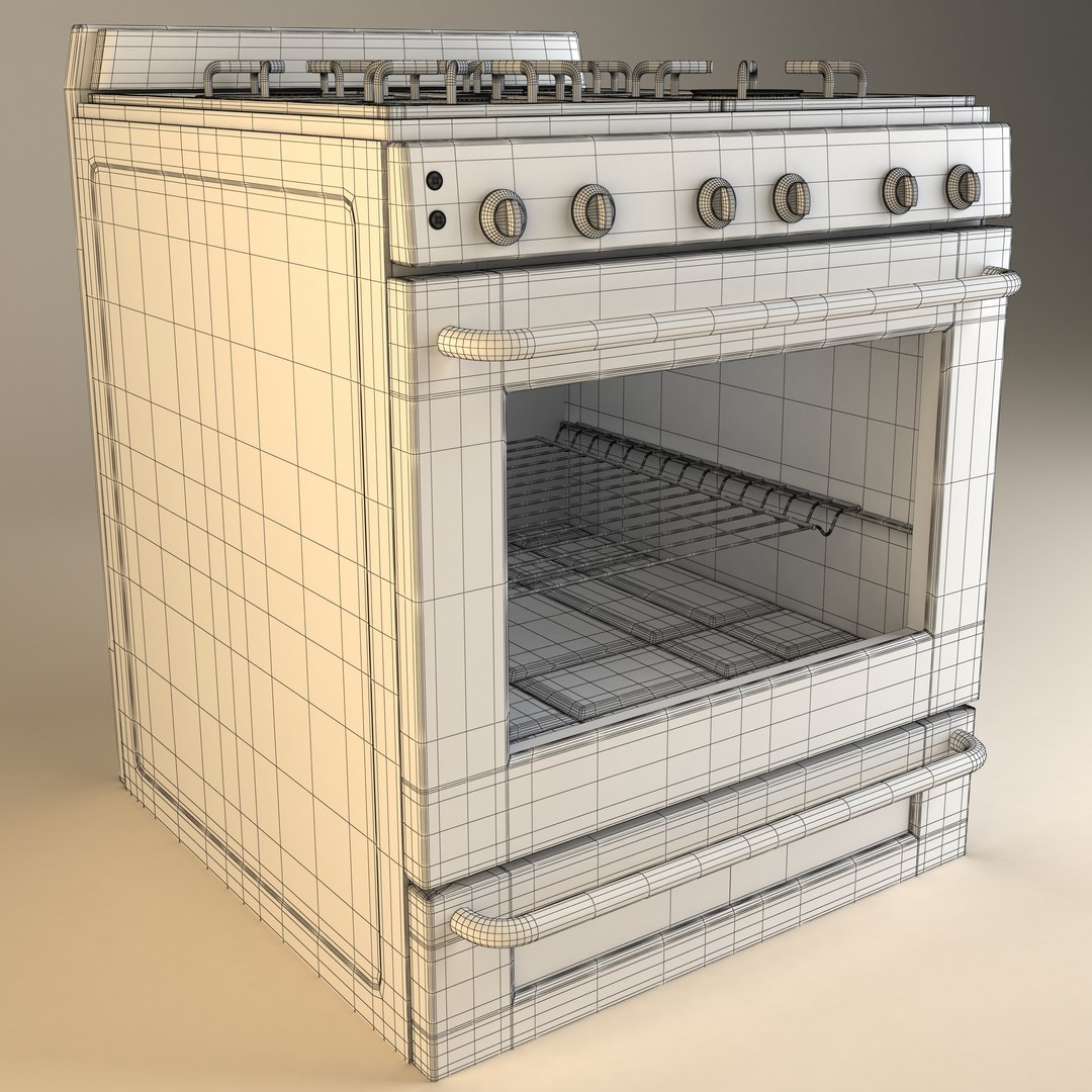 kitchen range 3d max