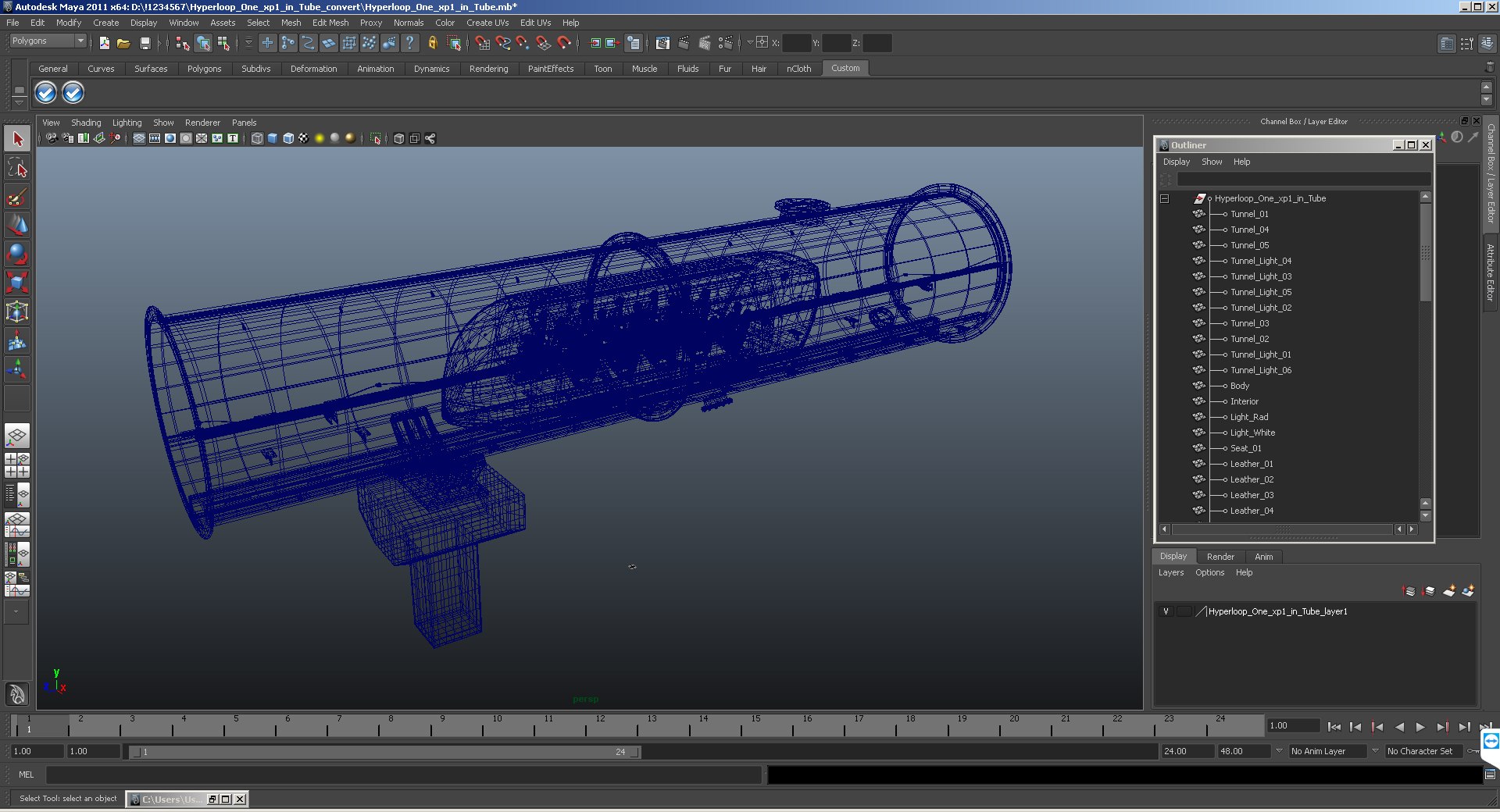 3D Hyperloop Xp1 Tube Model - TurboSquid 1292014