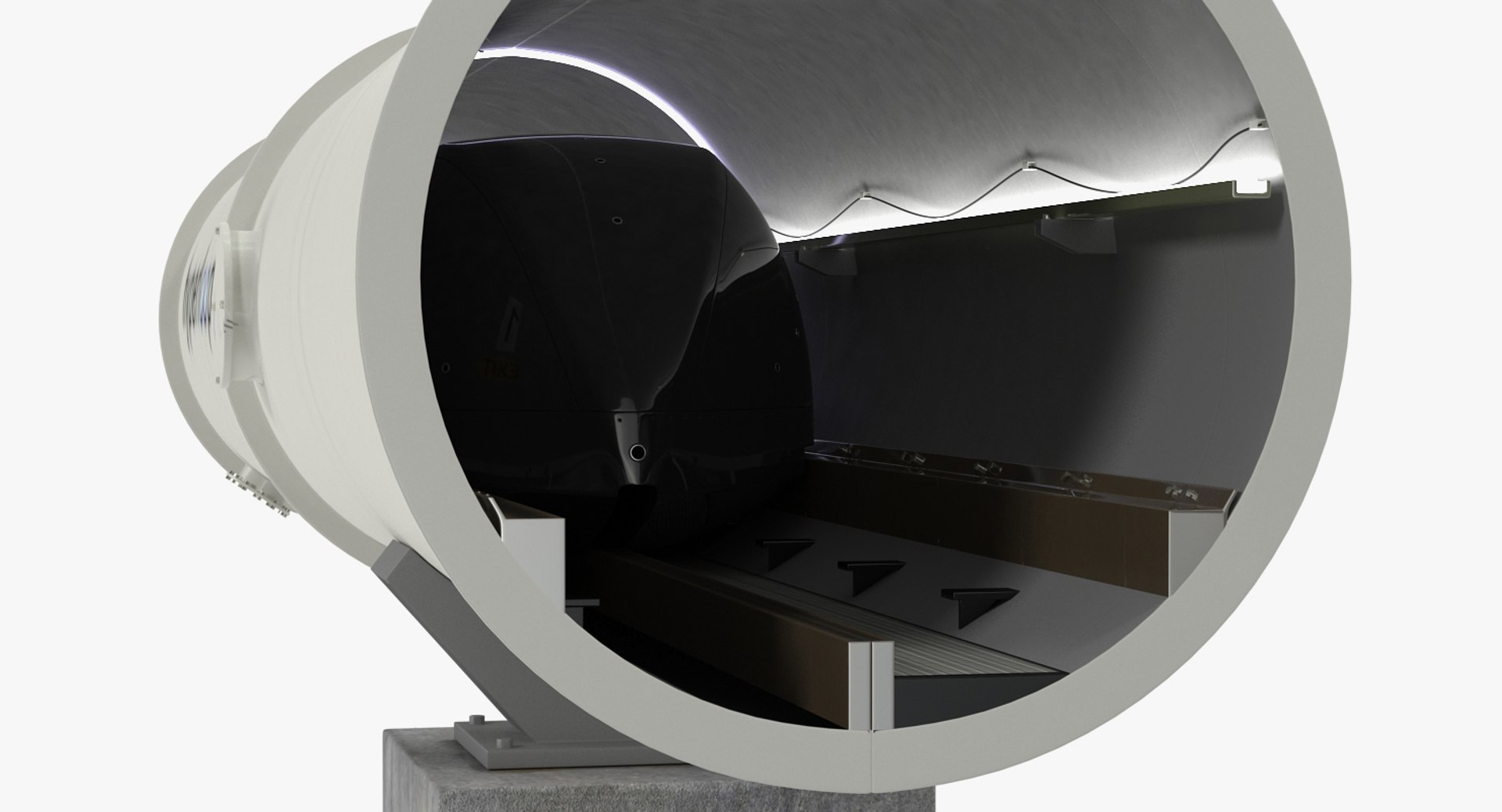 3D Hyperloop Xp1 Tube Model - TurboSquid 1292014
