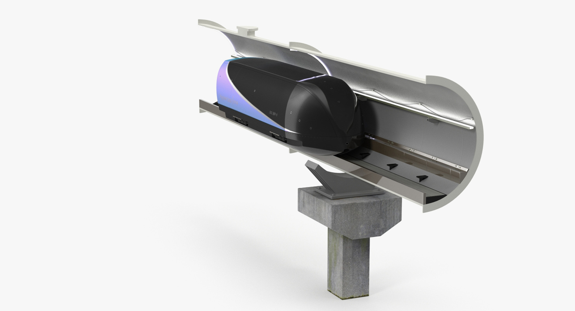 3D Hyperloop Xp1 Tube Model - TurboSquid 1292014