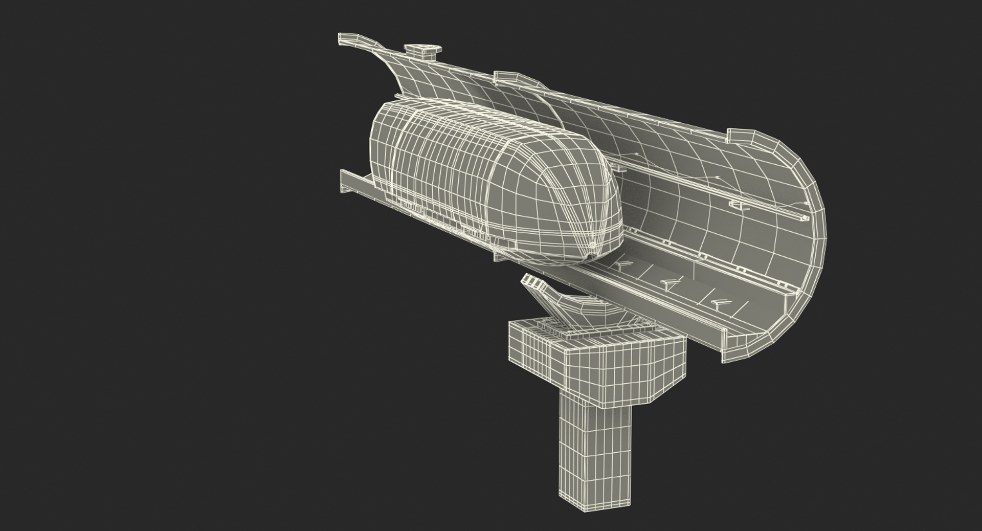 3D Hyperloop Xp1 Tube Model - TurboSquid 1292014
