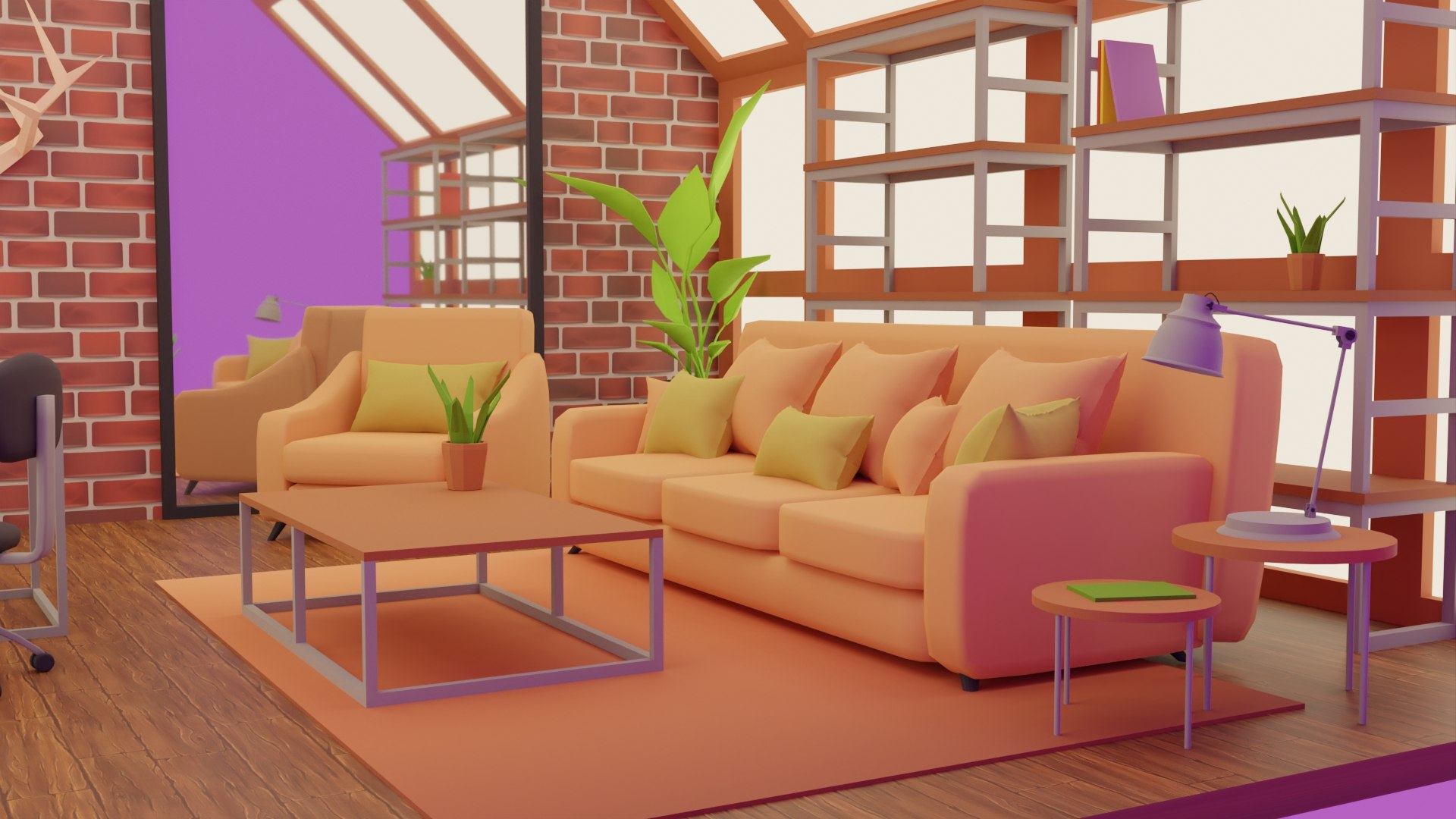 3D Interior Living Room Scene - TurboSquid 2065001