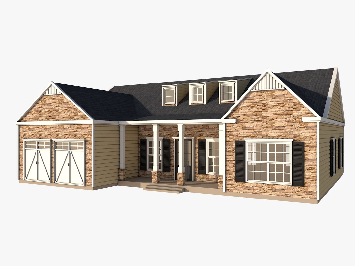 Classical American Houses Collection 3D Model - TurboSquid 2324443