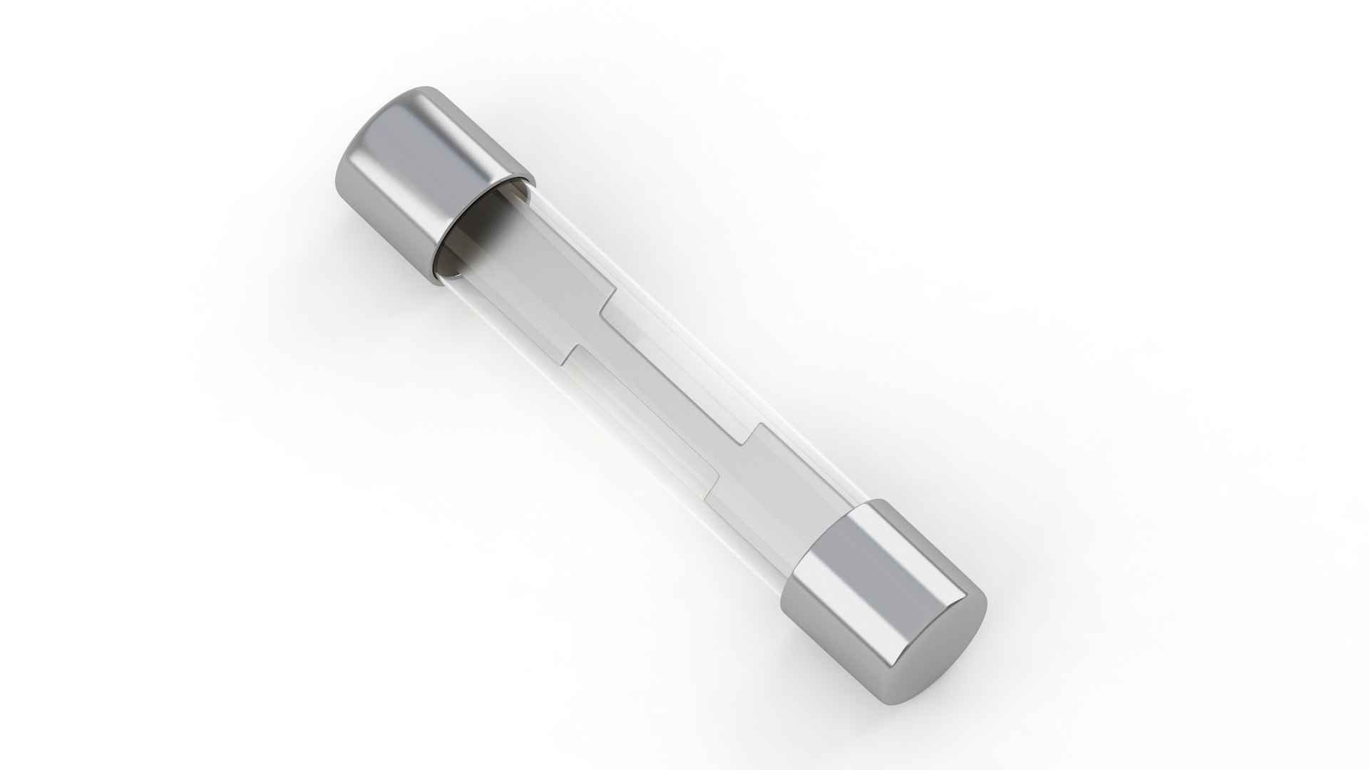 3D Glass Tube Fuse Silver 02 - TurboSquid 2375614