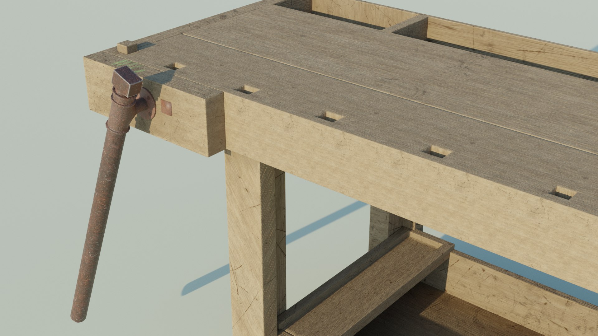 3D Realistic Workbench Model - TurboSquid 1609131