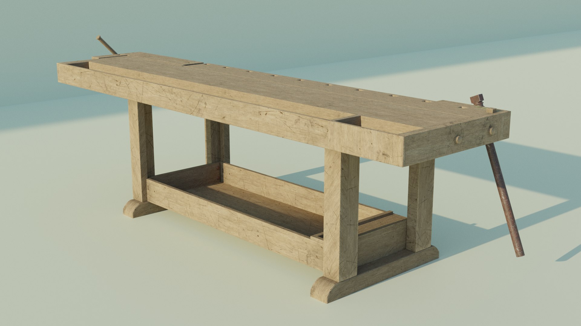 3D Realistic Workbench Model - TurboSquid 1609131