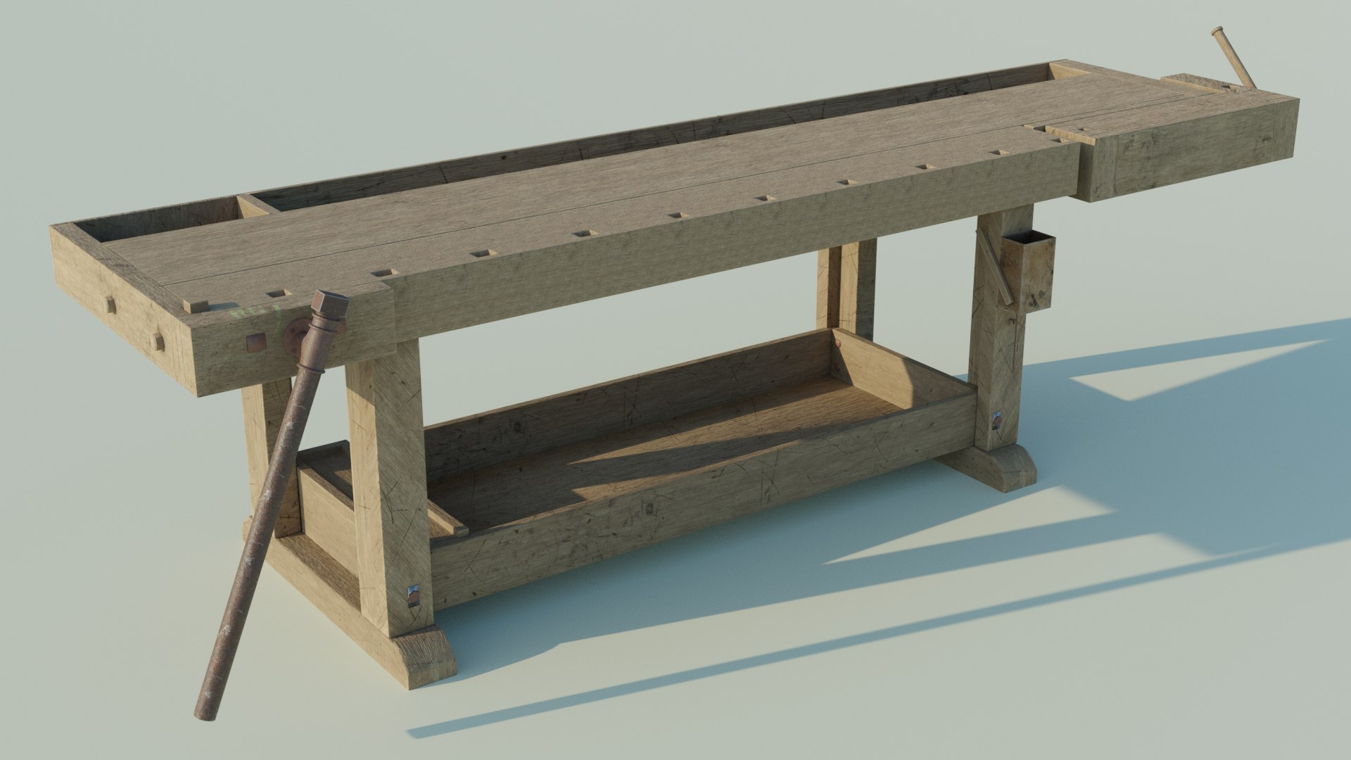 3D Realistic Workbench Model - TurboSquid 1609131