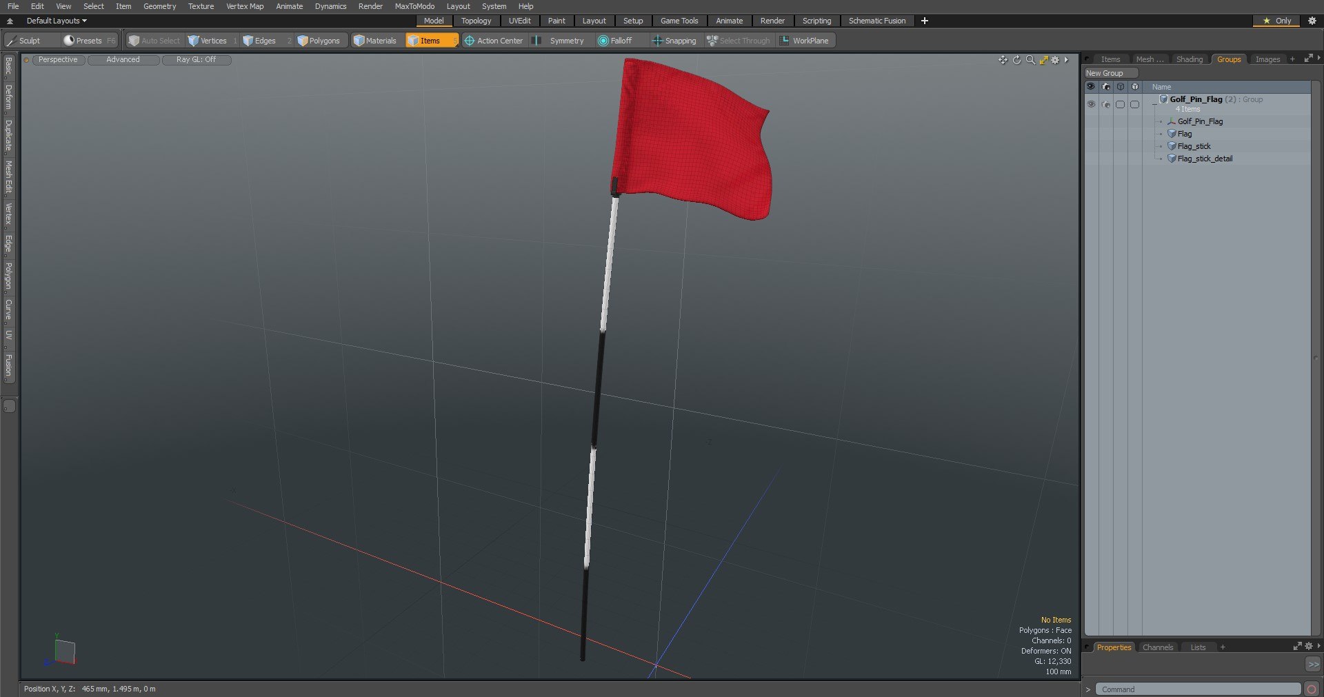 3D Golf Pin Flag Model - TurboSquid 2139185