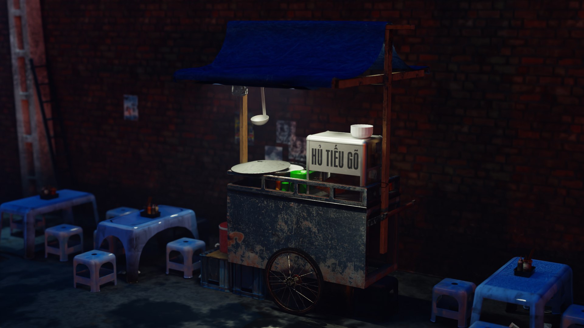 3D Noodle Trolley Model - TurboSquid 1884142