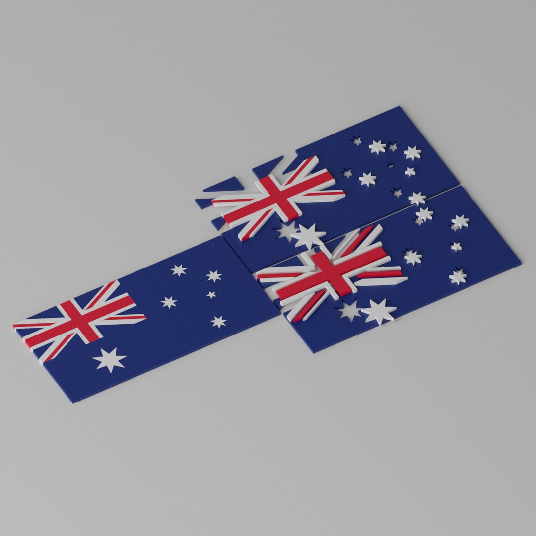 Australia Flag 3D Model - TurboSquid 2207552