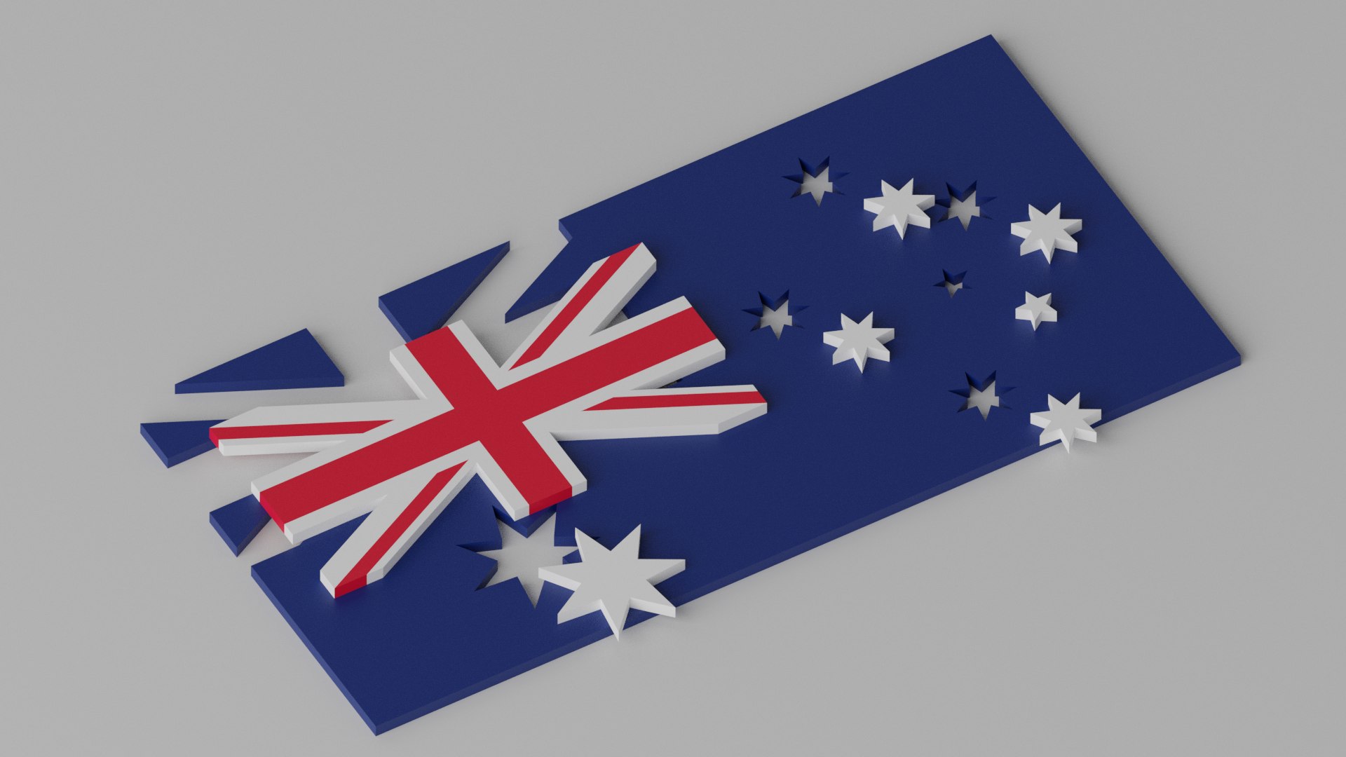 Australia Flag 3D Model - TurboSquid 2207552