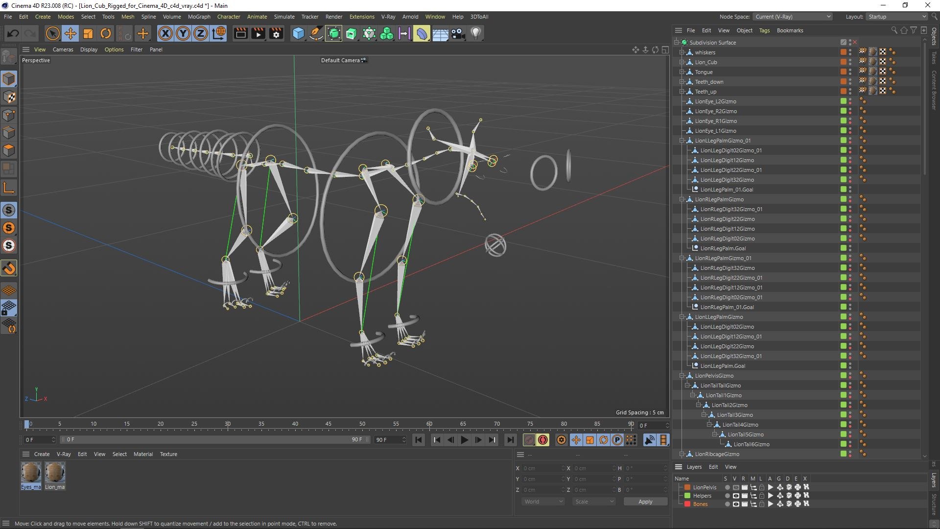 3D Lion Cub Rigged For Cinema 4D - TurboSquid 2377671